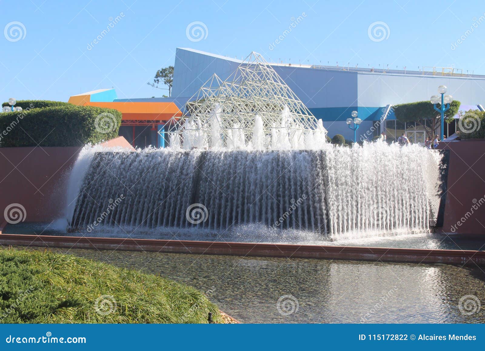 Waterfall Inside a Park Theme Stock Photo - Image of wonderful, inside ...