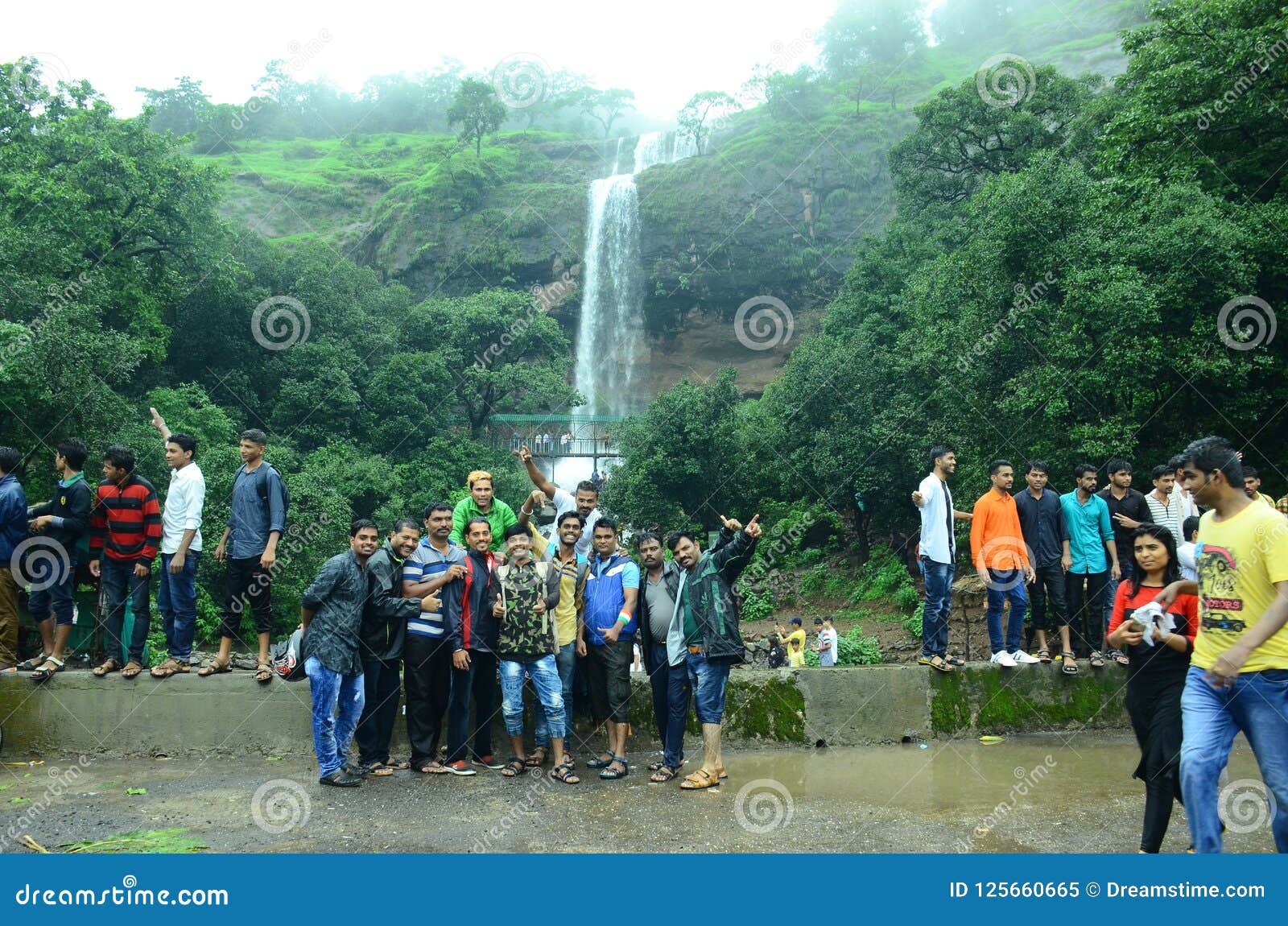2 Step Waterfall and Nice Gufa Editorial Image - Image of jannat ...