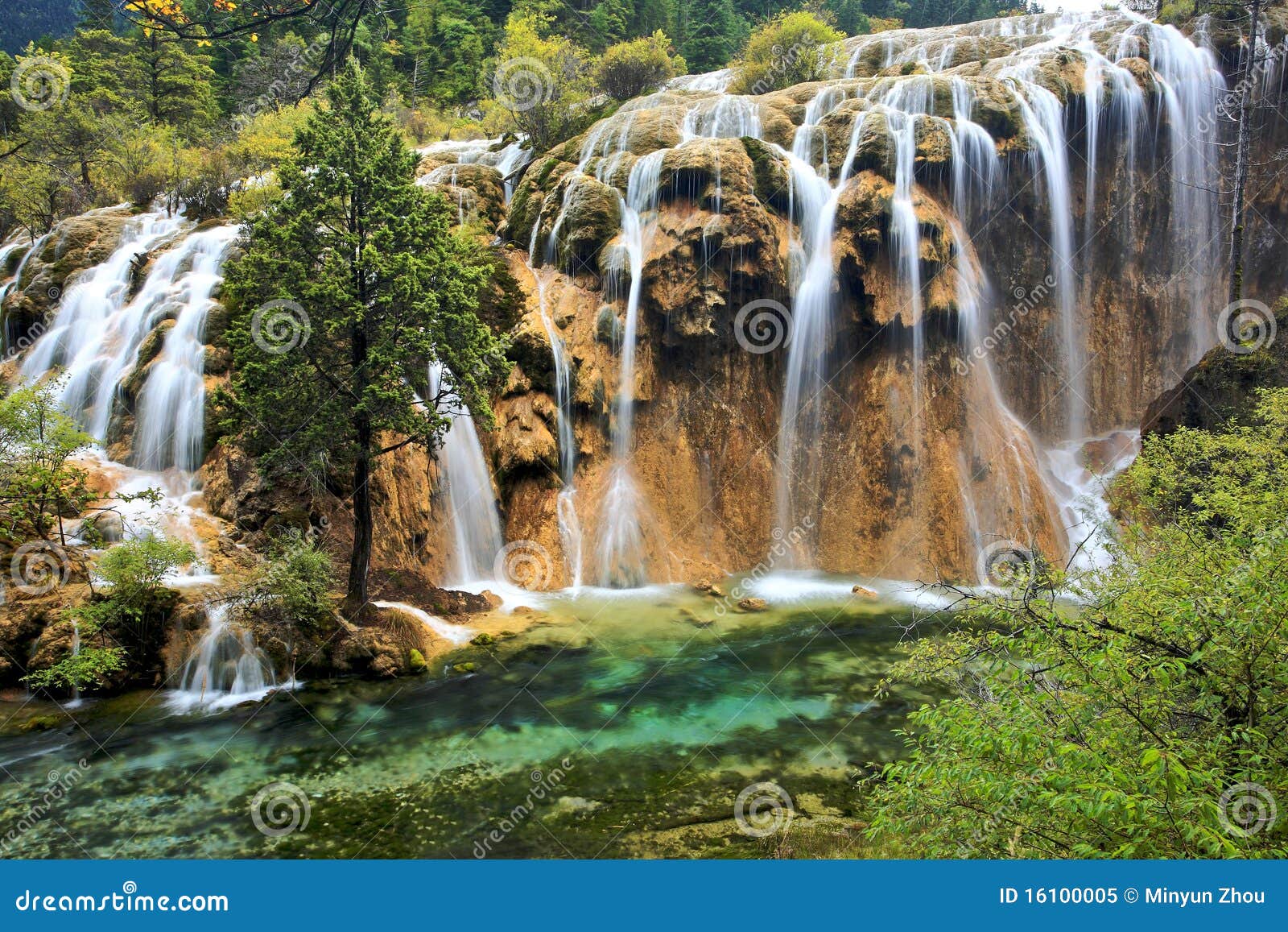 Waterfall,Jiuzhaigou Scenic Area Stock Image - Image of colour, unesco ...
