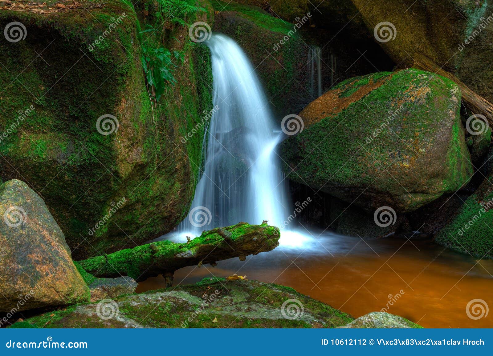 Waterfall from the Jizera Mountains Stock Photo - Image of gorge ...