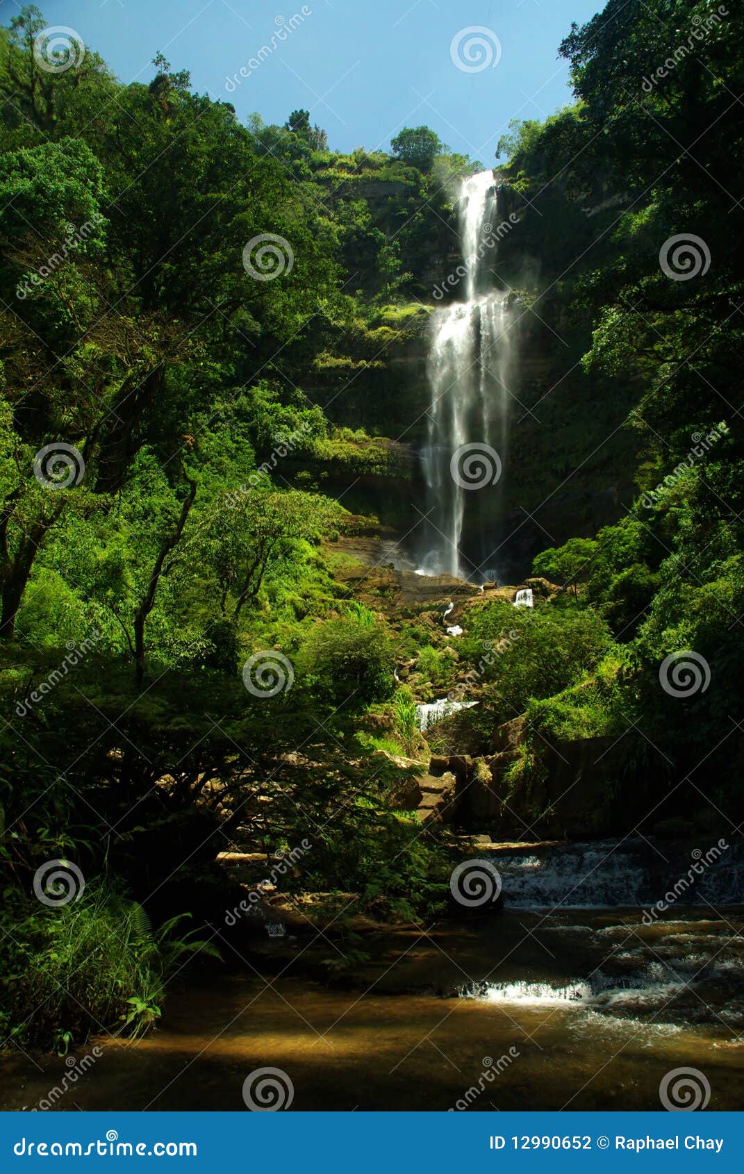 Waterfall Juan Curi Near San Gil Stock Photo - Image of tropical, latin ...