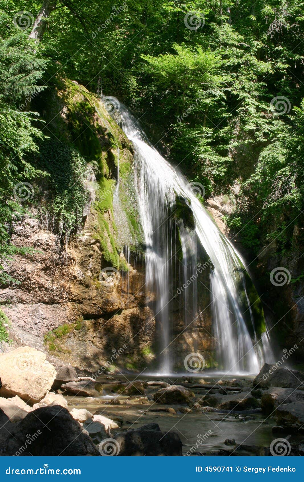 Waterfall Jur-jur stock image. Image of branch, nature - 4590741