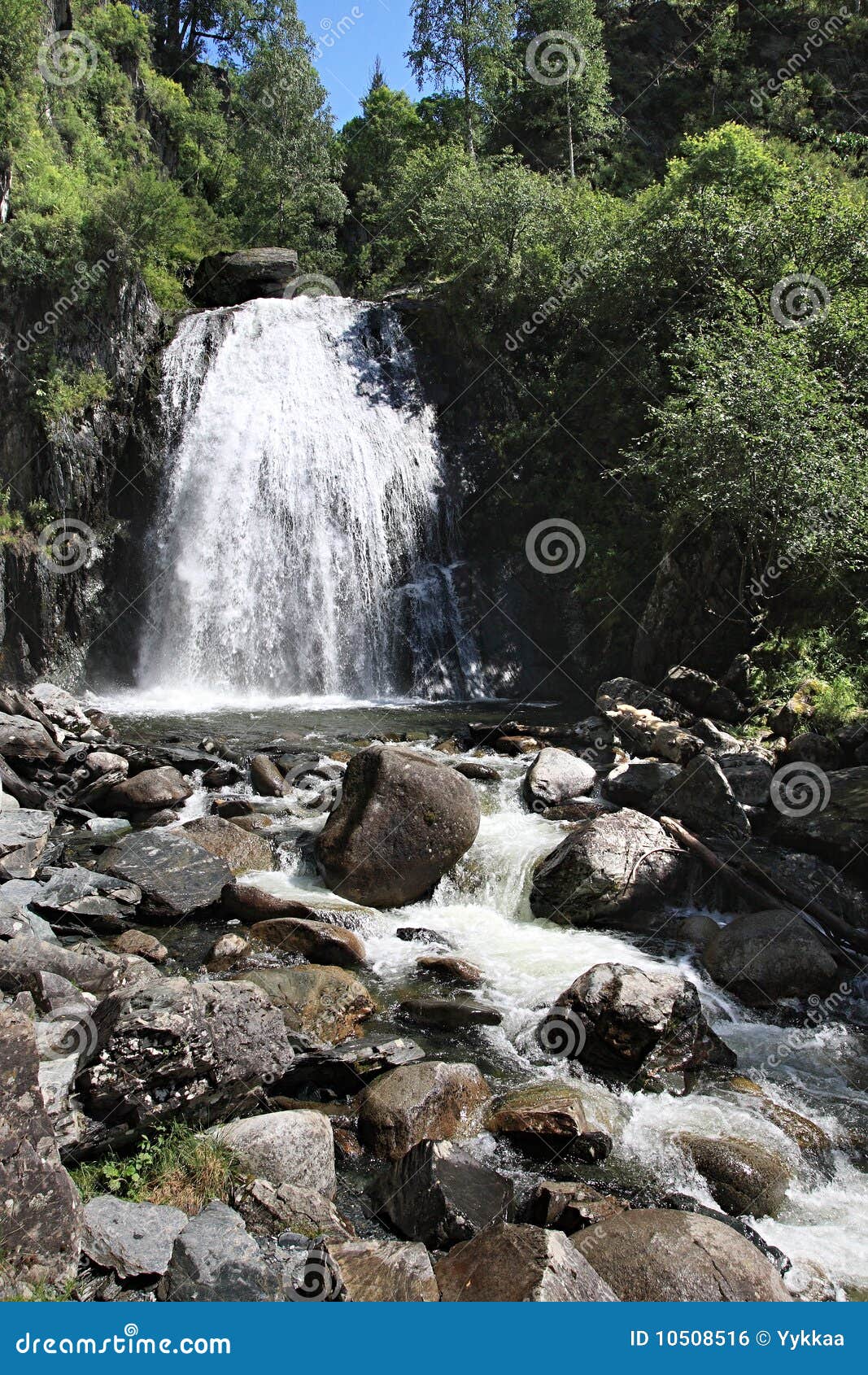 Waterfall Korbu. stock photo. Image of russia, korbu - 10508516