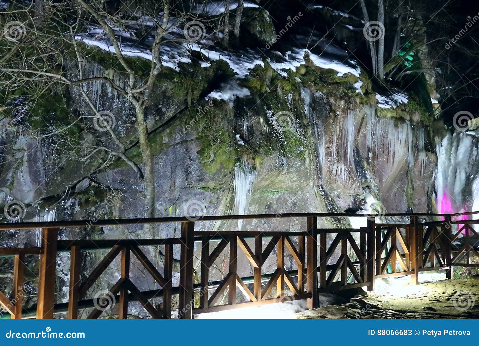 Waterfall Kostenets at Night, Bulgaria Stock Image - Image of ...