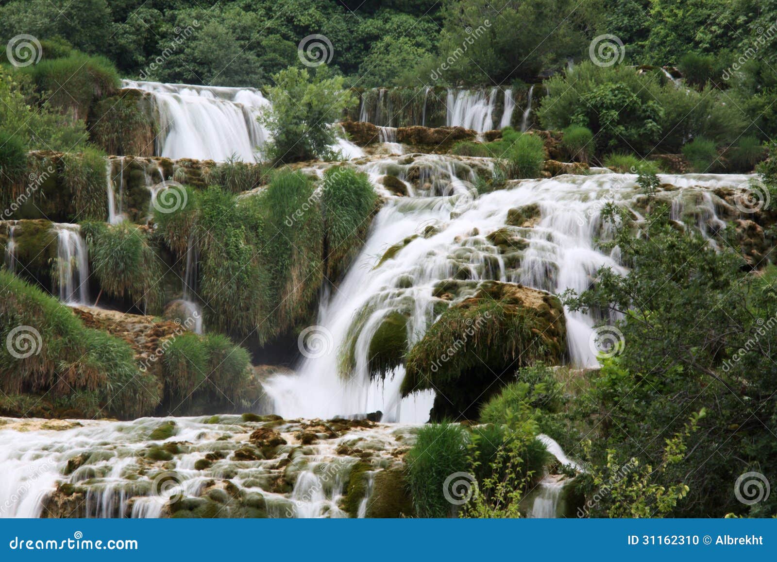 Waterfall KRKA in Croatia stock photo. Image of fresh - 31162310