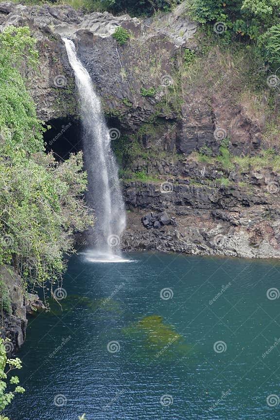 Waterfall in a Lagoon stock image. Image of plant, nature - 6806311