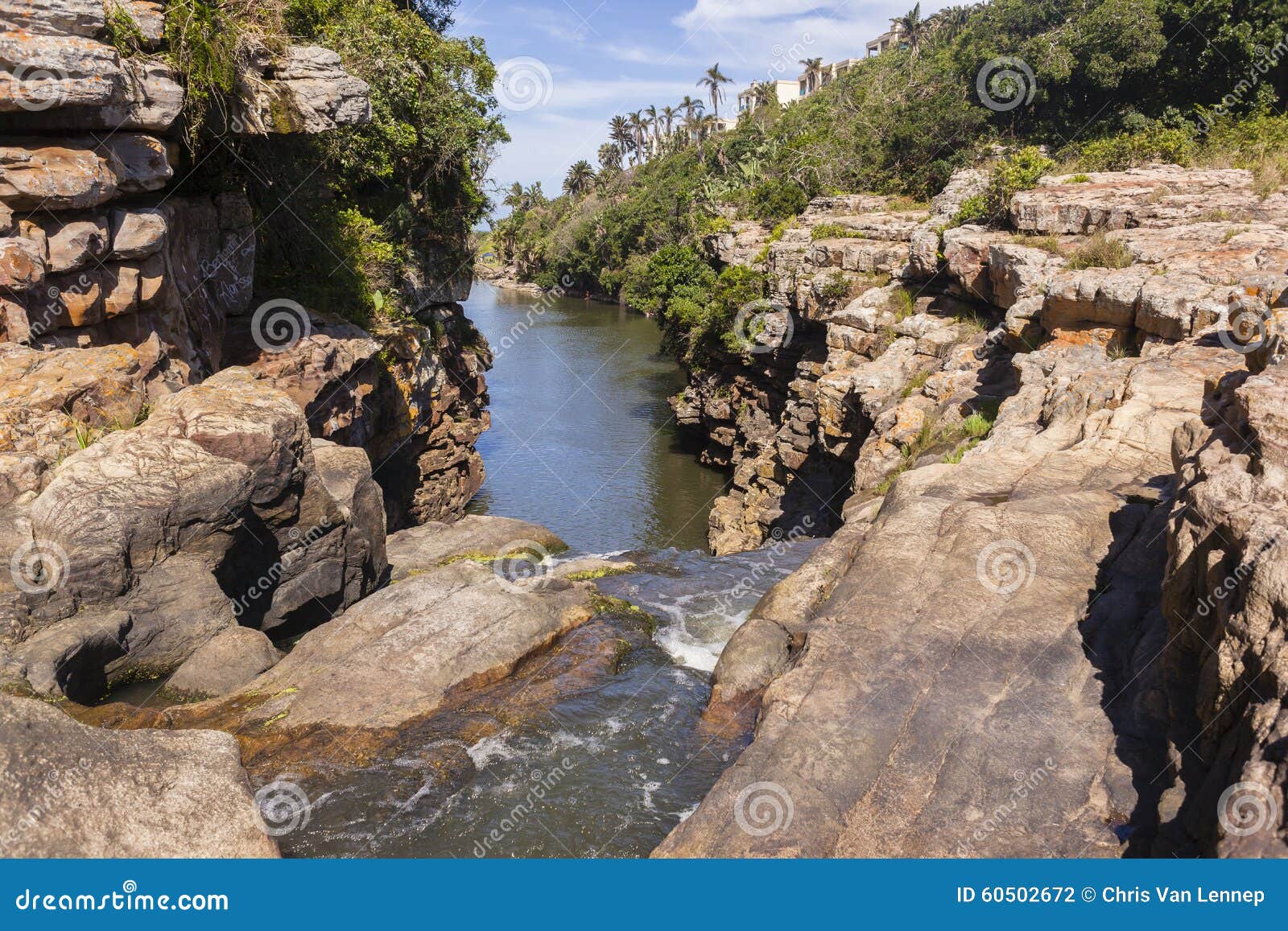 Waterfall Lagoon Cliffs stock photo. Image of africa - 60502672