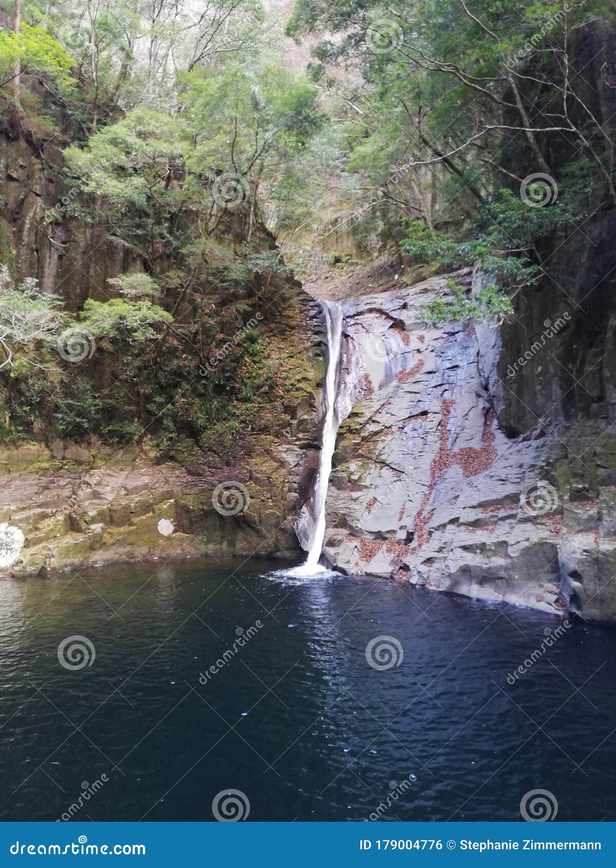 Waterfall into Lake stock photo. Image of formation - 179004776