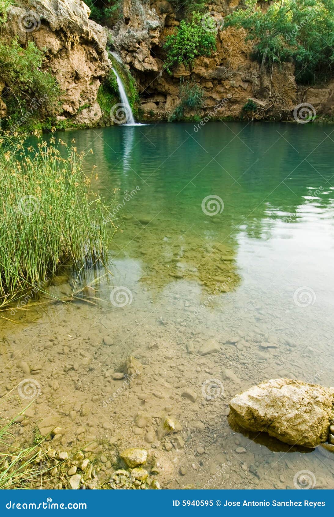 Waterfall on lake stock image. Image of environment, color - 5940595