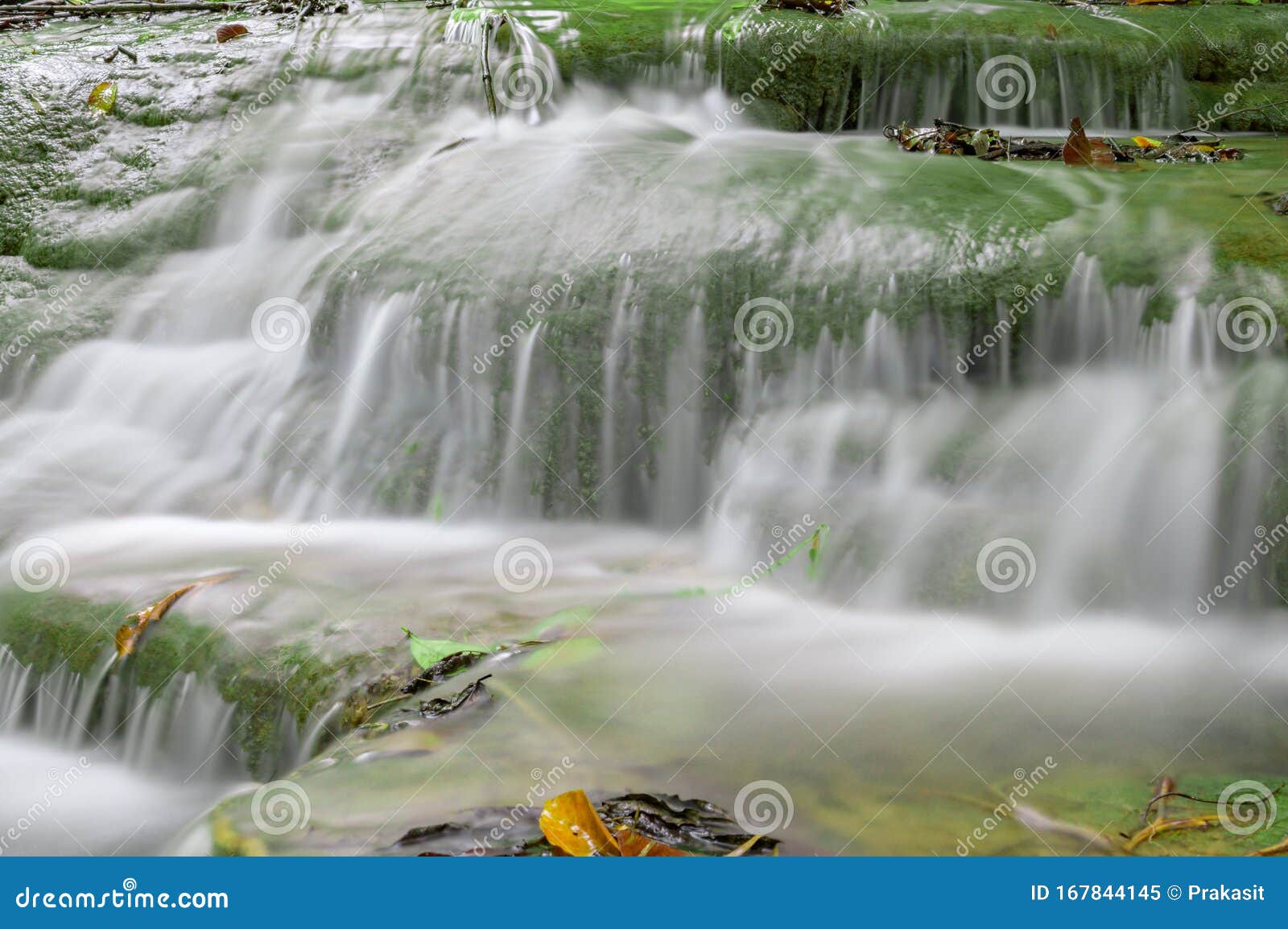 Waterfall that is a Layer in Thailand Stock Image - Image of water ...