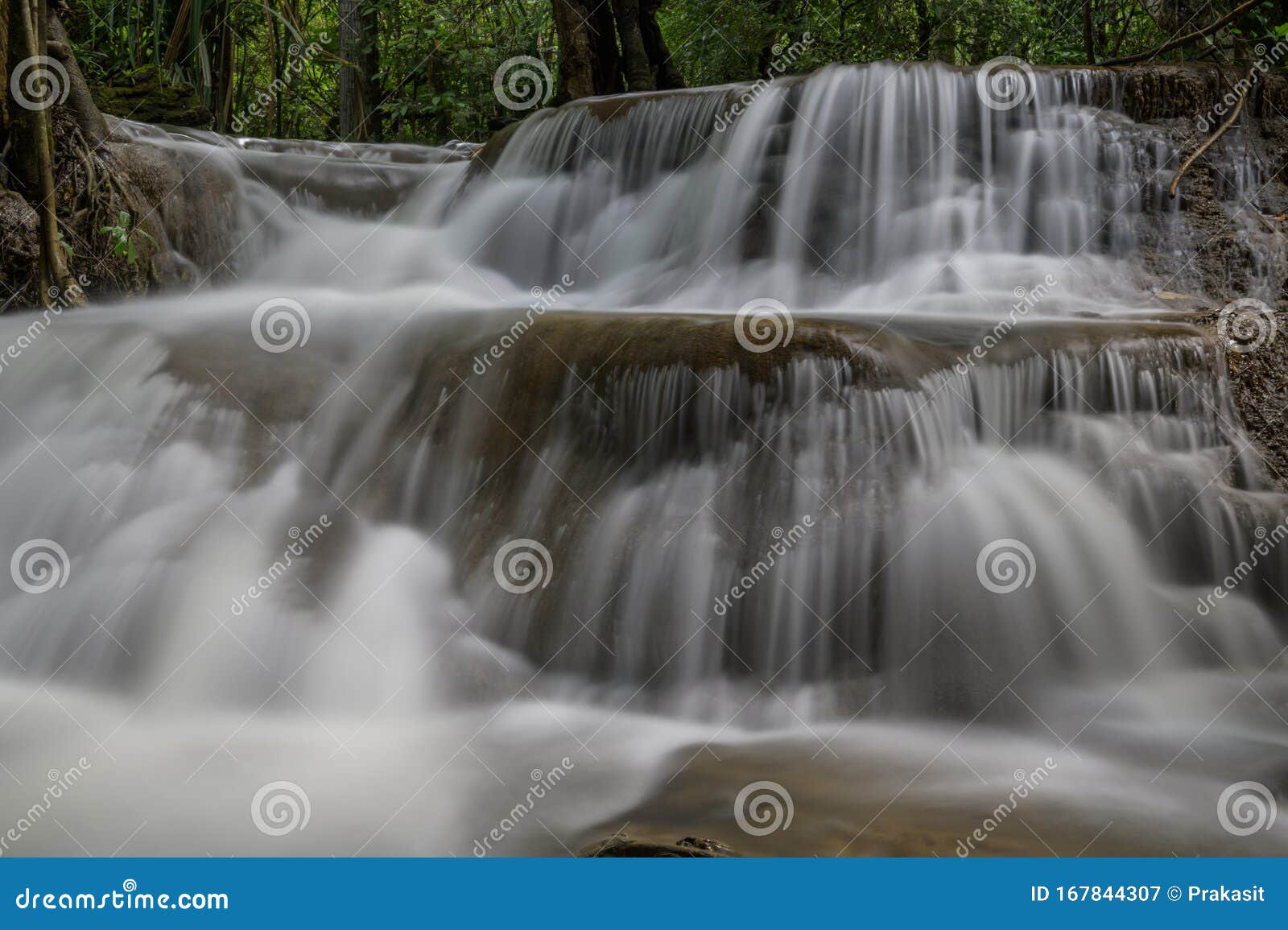 Waterfall that is a Layer in Thailand Stock Image - Image of waterfalls ...