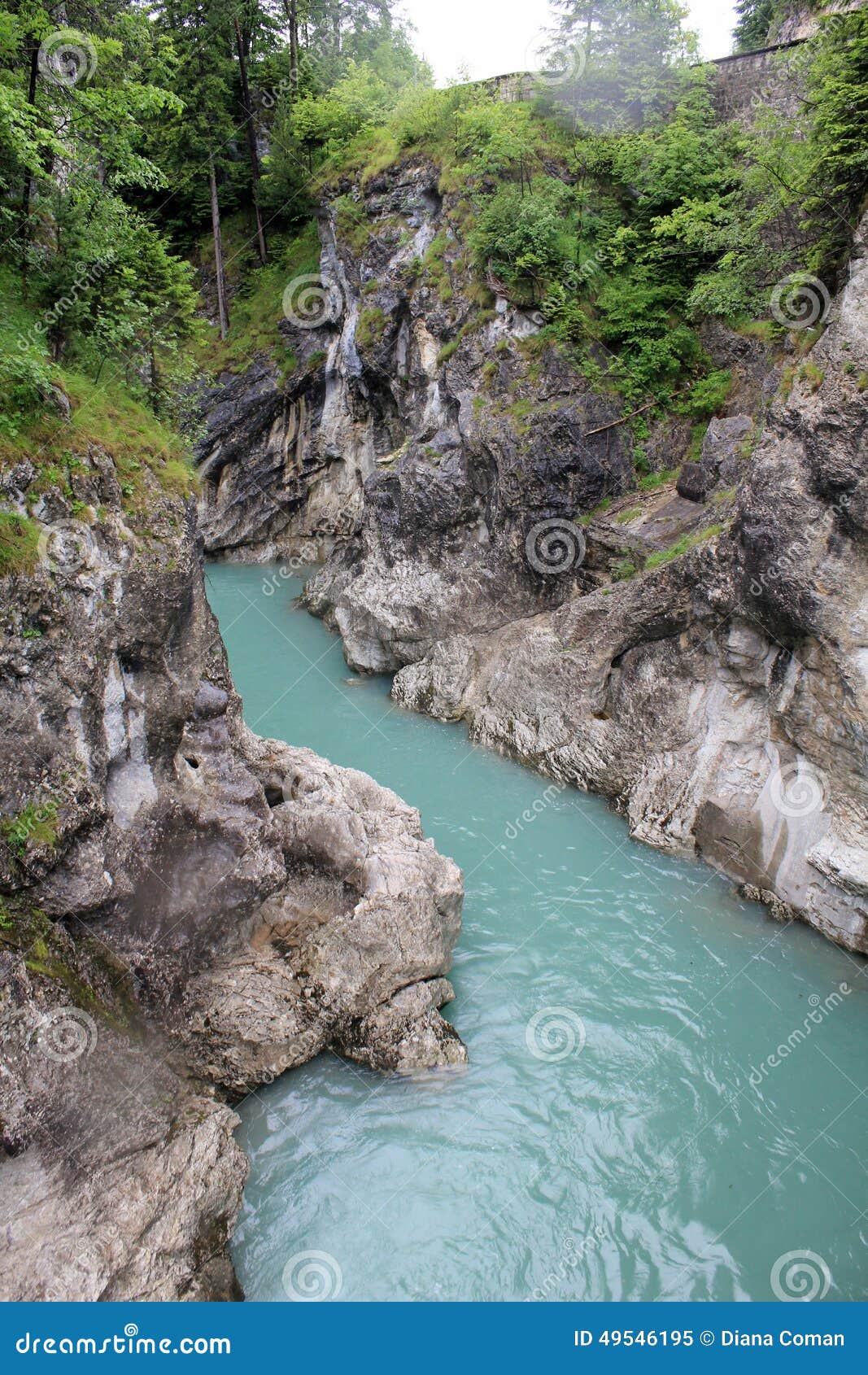 Waterfall on the Lech River - Fussen Stock Image - Image of hill ...