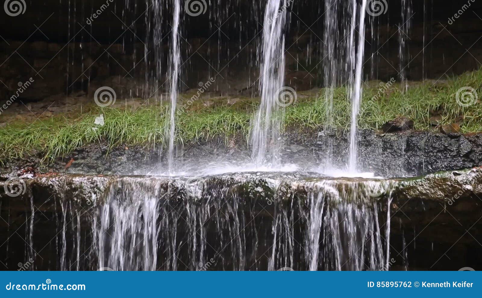 Waterfall Ledge Splash Loop Stock Footage - Video of ledge, oglebay ...