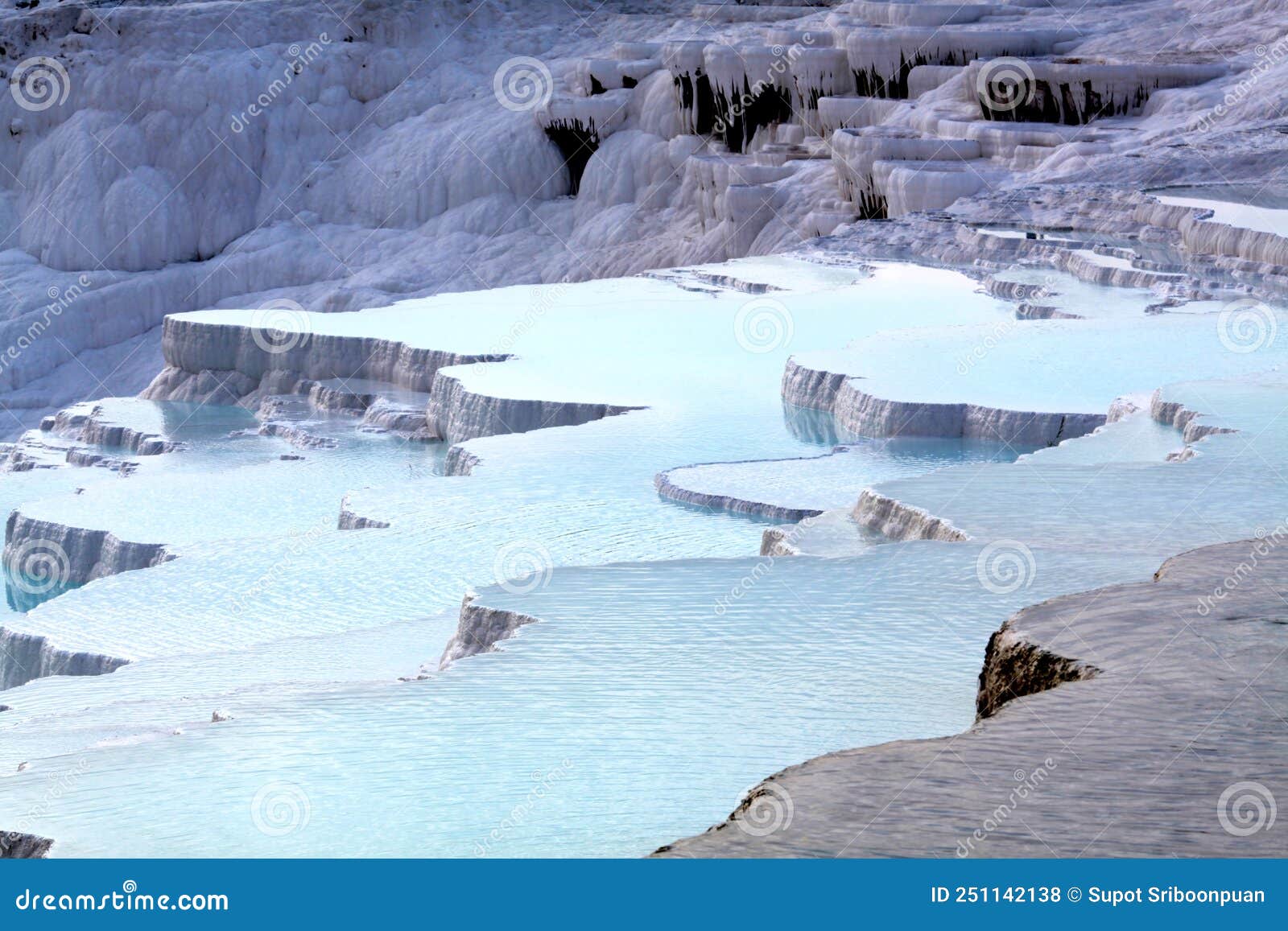 Waterfall with limestone stock photo. Image of nature - 251142138
