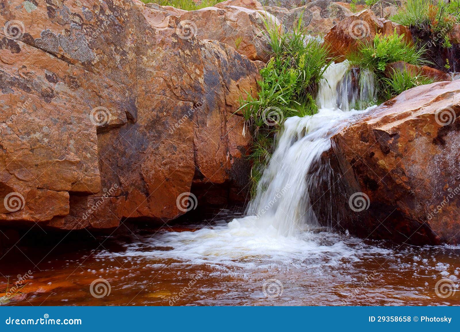 Waterfall on little river stock photo. Image of relaxation - 29358658