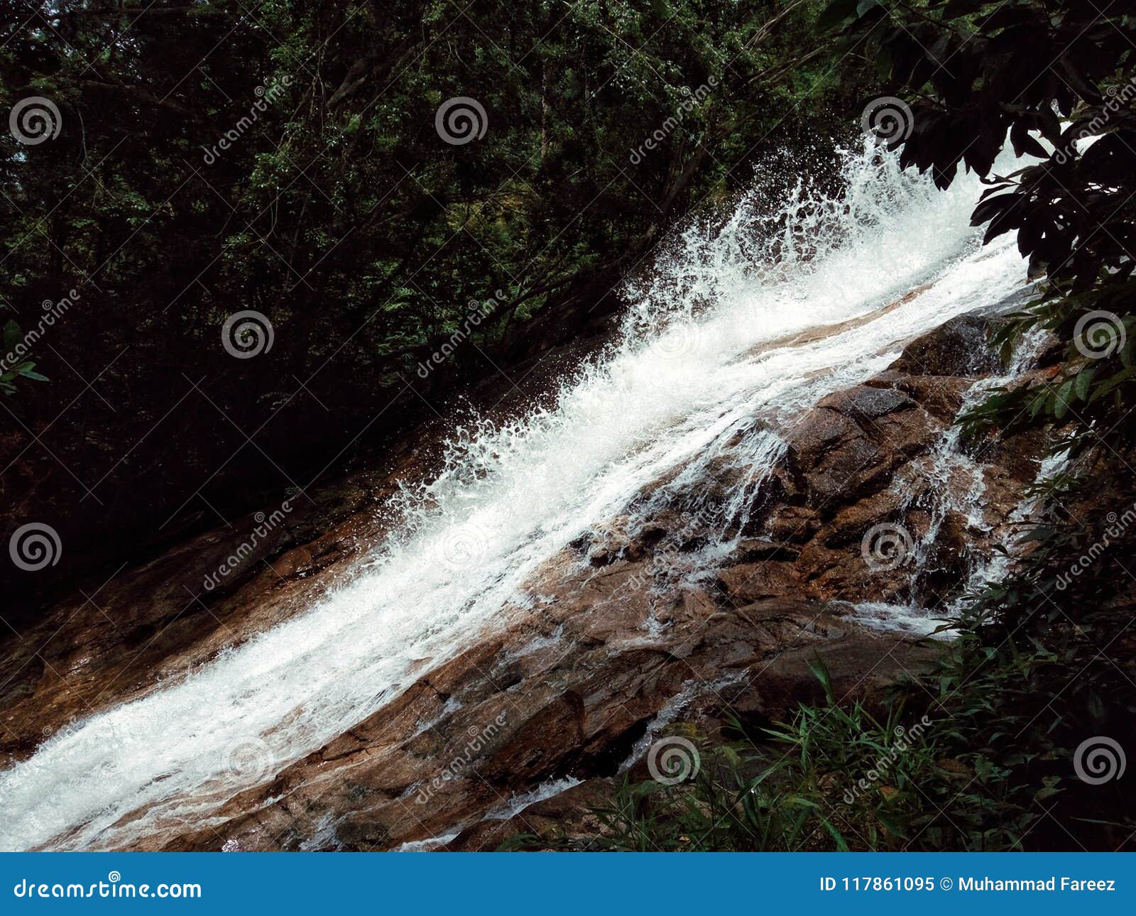 Waterfall stock image. Image of johor, waterfall, ledang - 117861095