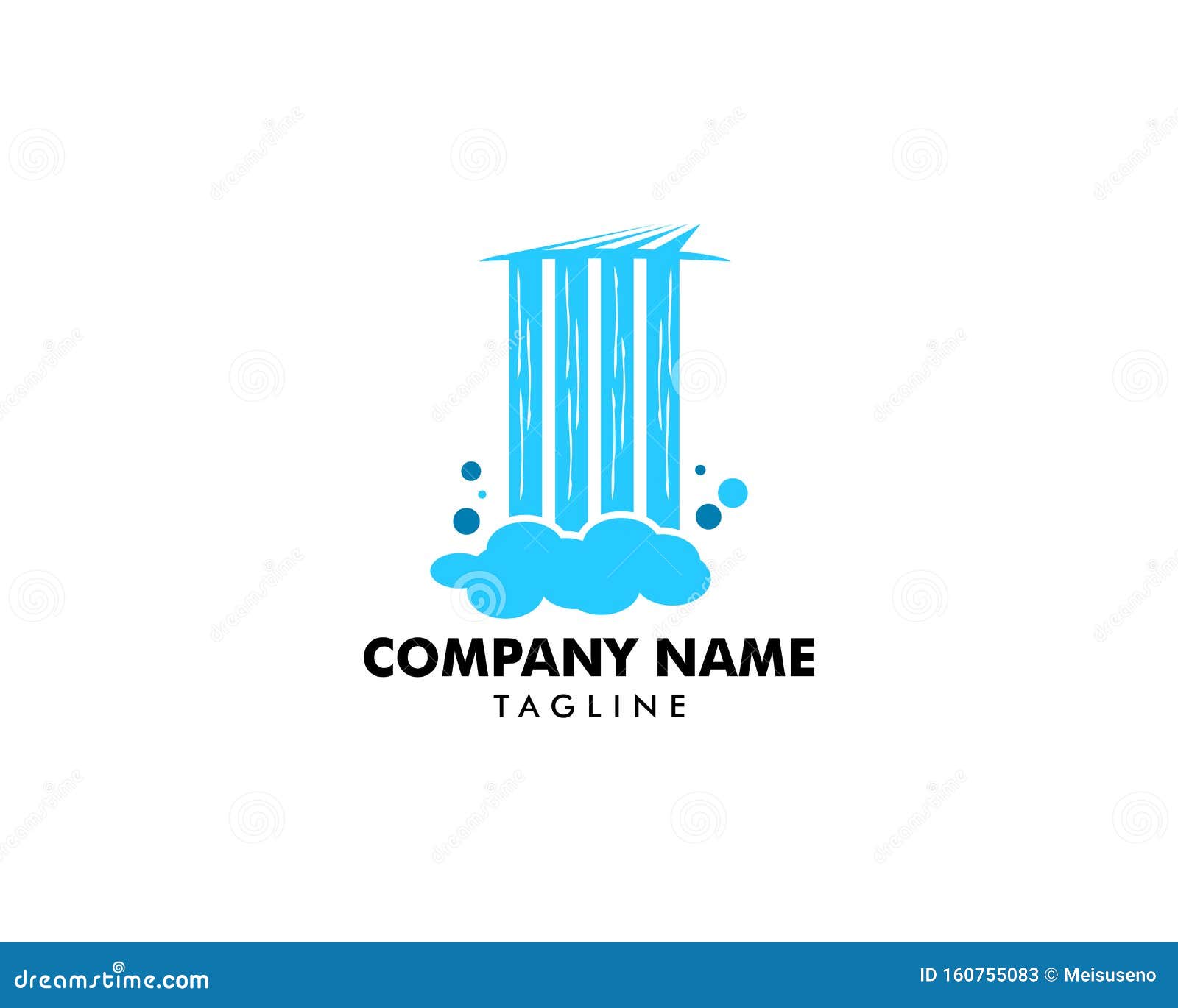Waterfall Logo Icon Vector Illustration Stock Vector - Illustration of ...