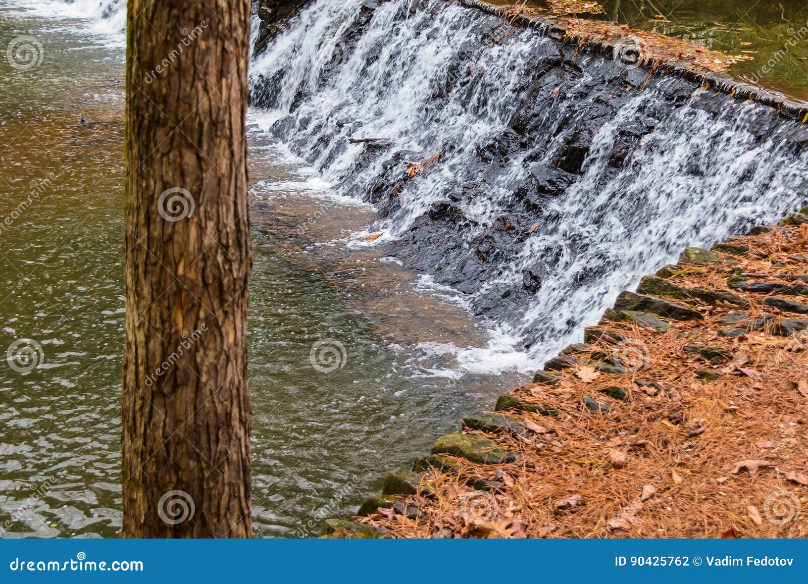 Lullwater Waterfall Spillway Through A Window Stock Image ...