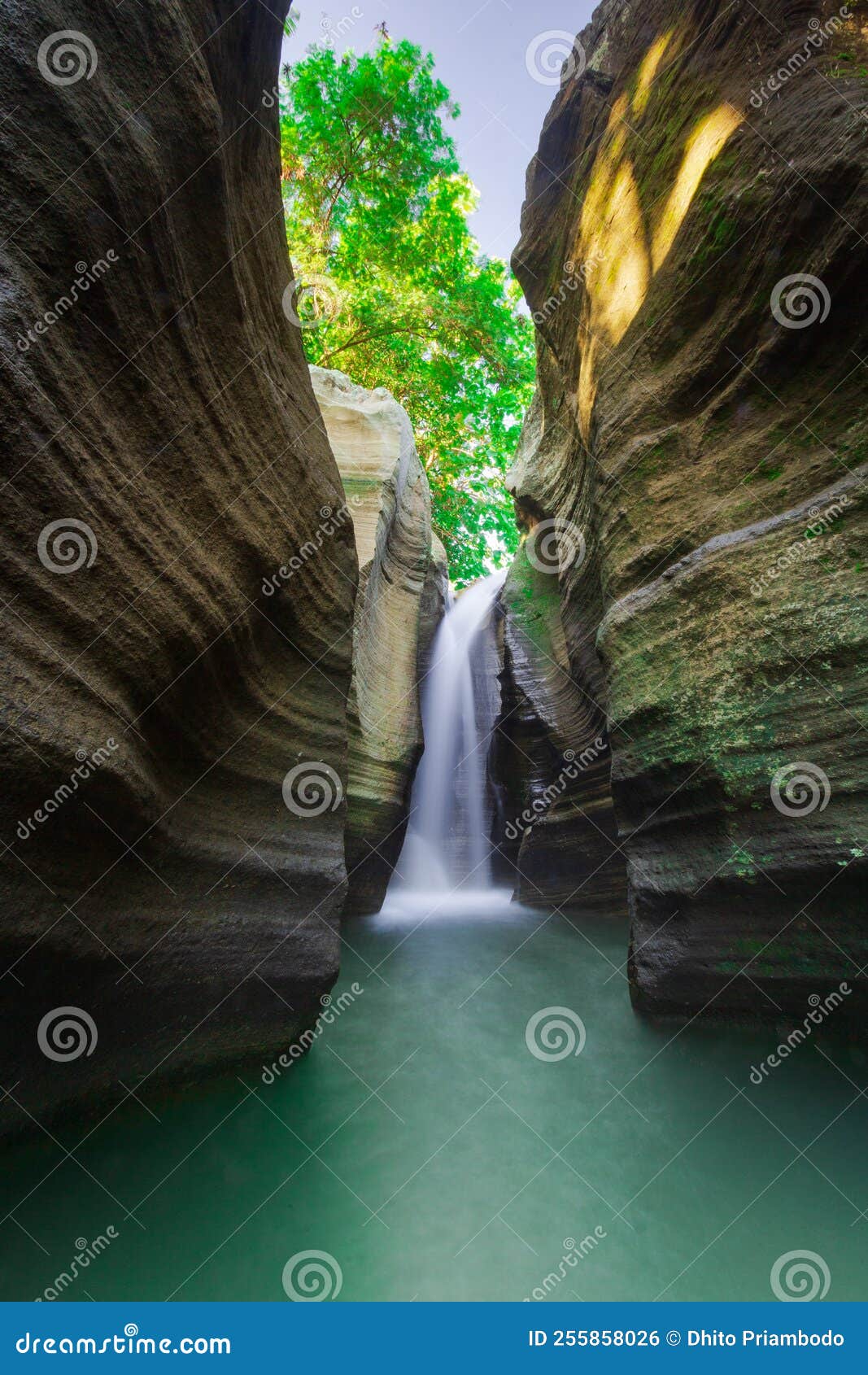 Waterfall of Luweng Sampang Stock Photo - Image of river, motion: 255858026