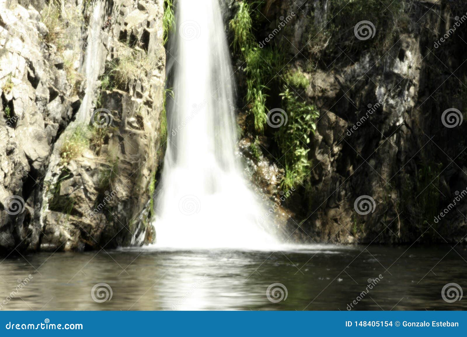 Waterfall Macro with High Exposure Stock Photo - Image of mountain ...