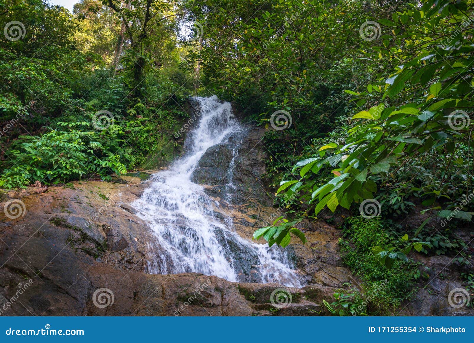 The Kanching Waterfall of Malaysia Stock Photo - Image of stair ...