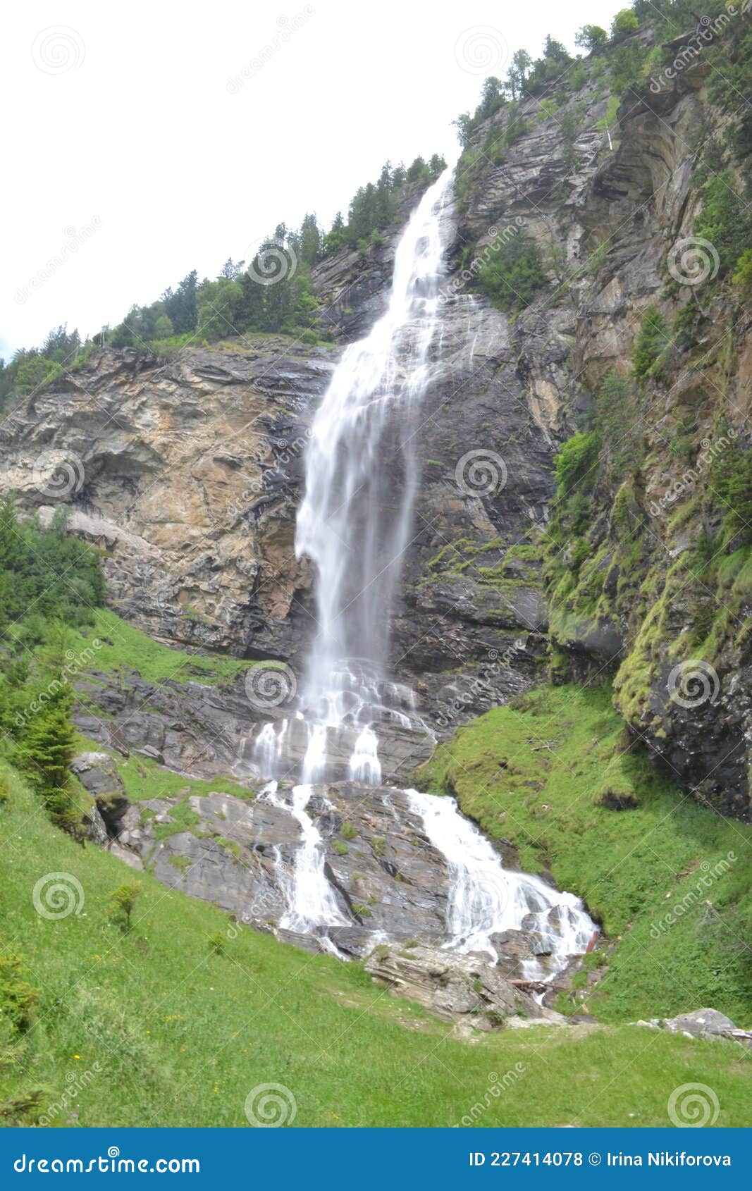 Waterfall in Malta Valley, Carinthia, Austria Stock Photo - Image of ...
