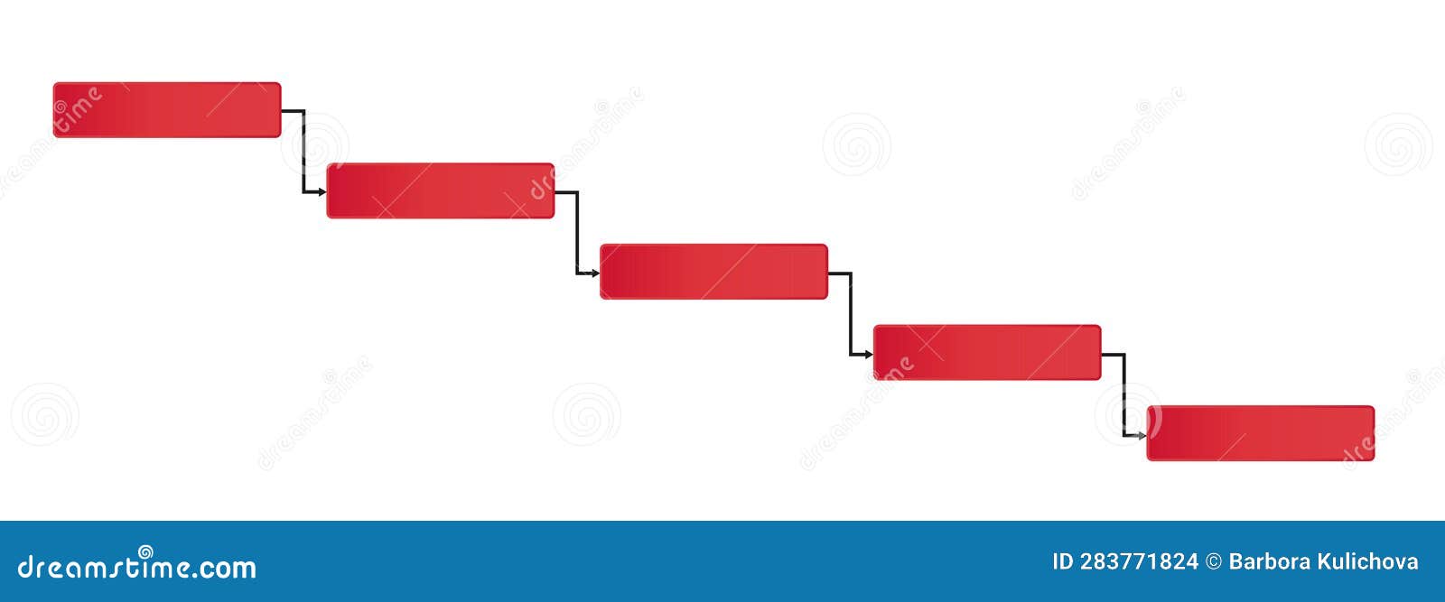 Waterfall Method Infographics Isolated Stock Vector - Illustration of ...
