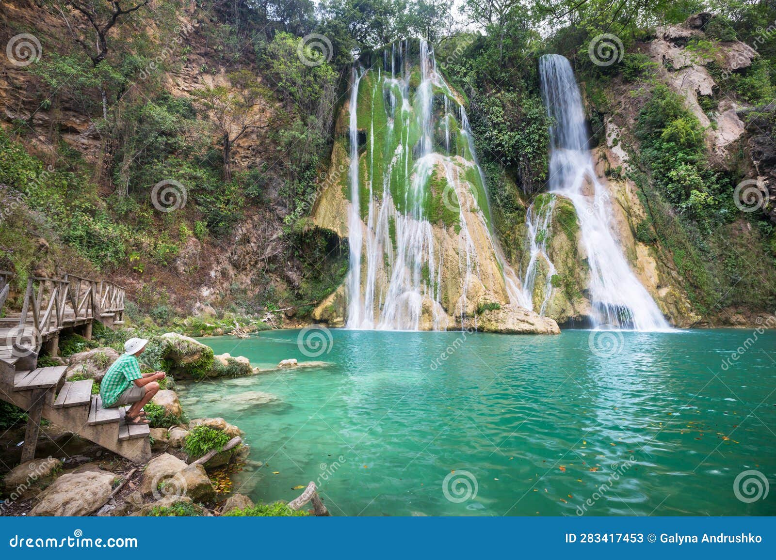 Waterfall in Mexico stock image. Image of mountain, cascade - 283417453