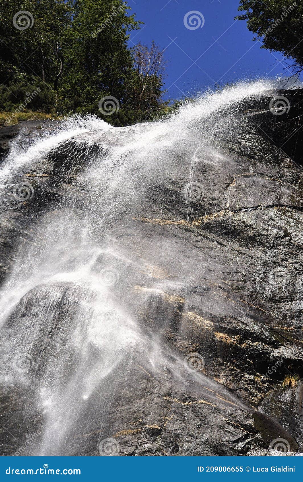 Waterfall in the Middle of the Forest Stock Image - Image of blur ...