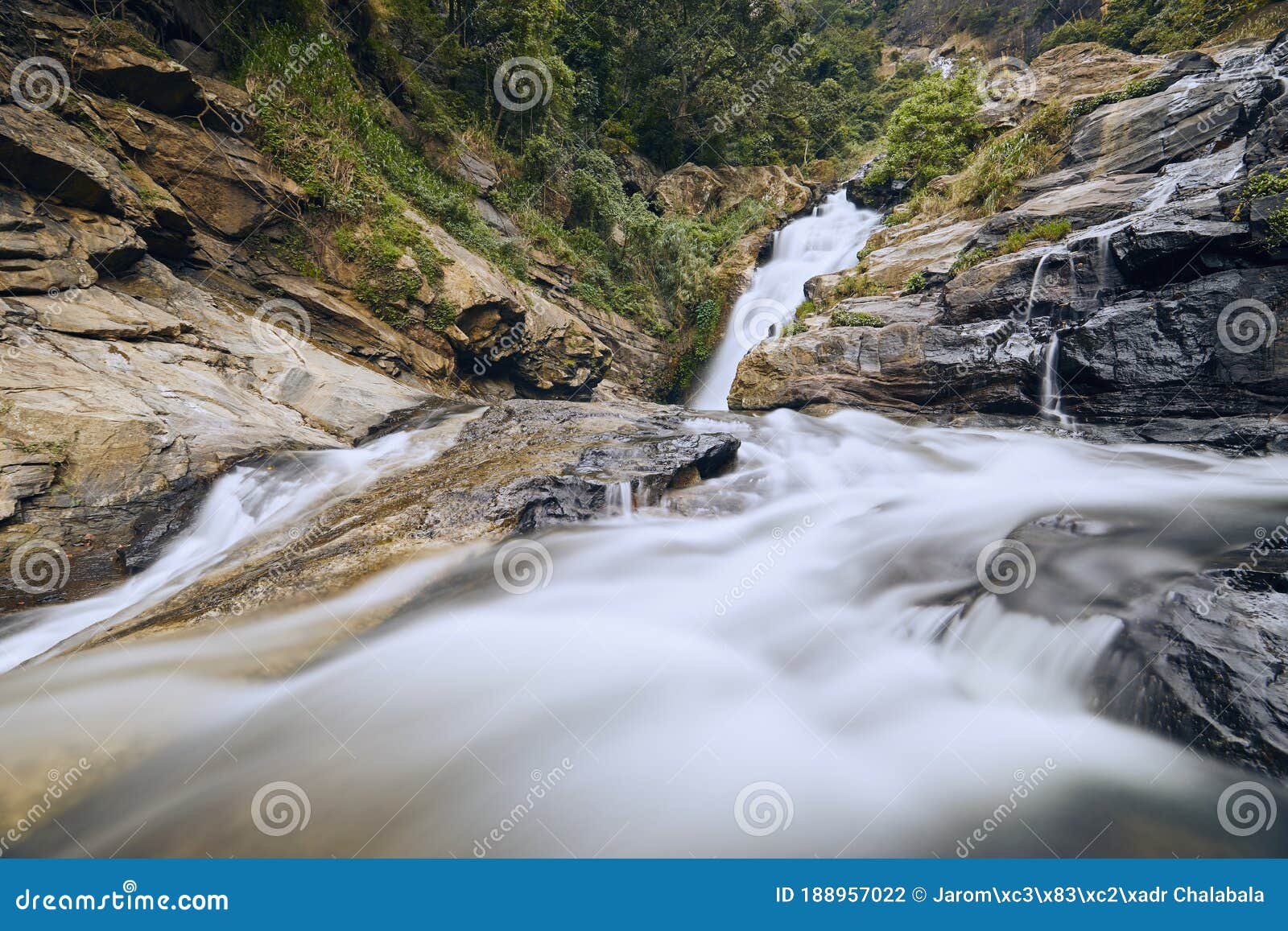 Waterfall in the Middle of Pure Nature Stock Photo - Image of ella ...