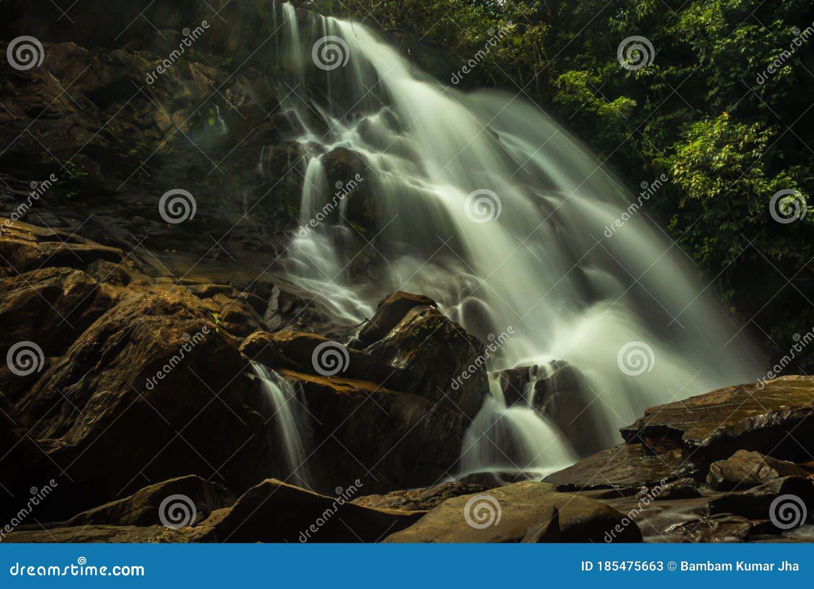 Sirimane Falls In Sringeri, Karnataka, India. Beautiful Flowy Milky ...