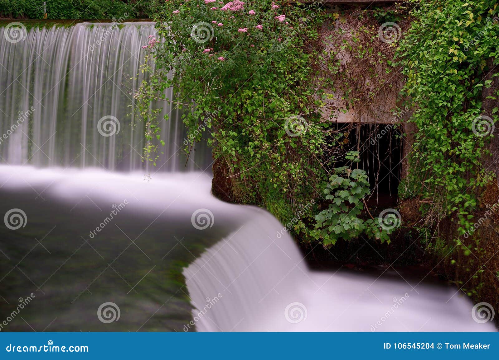 Waterfall at the Mill in Cheddar Gorge Stock Photo - Image of rural ...