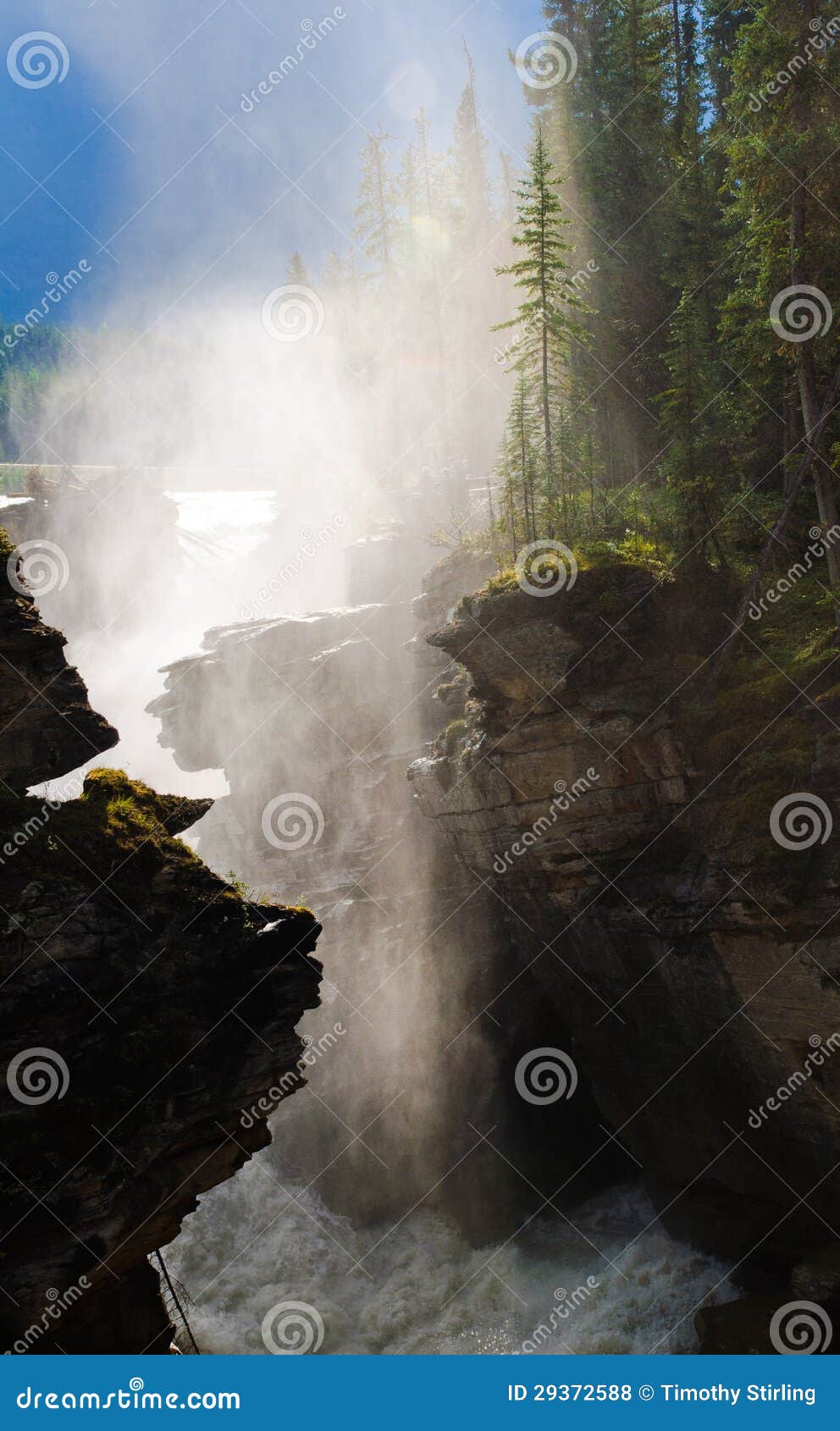 Waterfall and Mist stock photo. Image of beautiful, forest - 29372588
