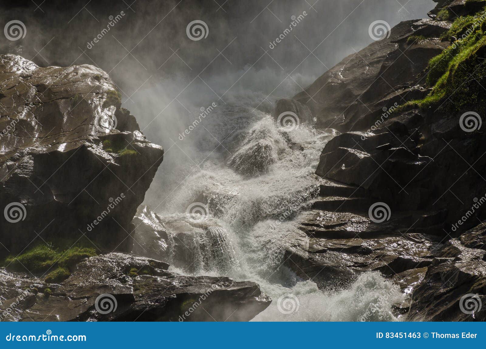 Waterfall with mist stock image. Image of beauty, waterfall - 83451463
