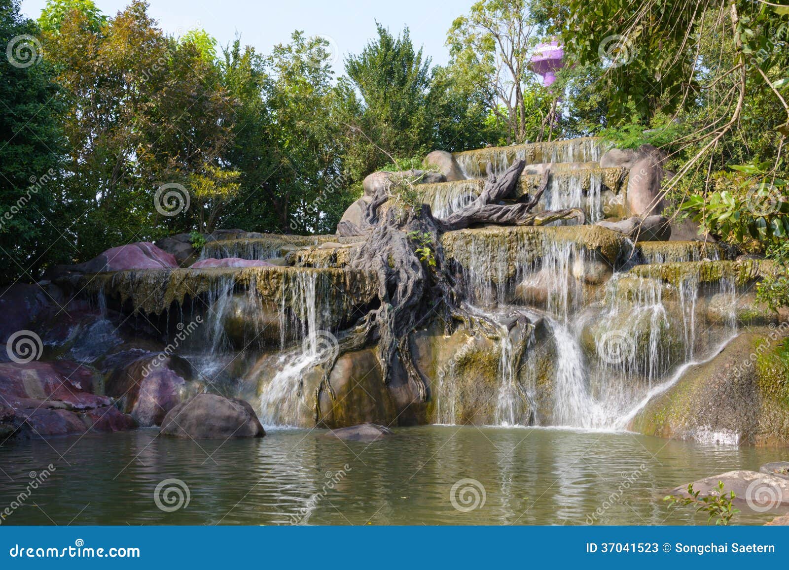 Waterfall mock stock image. Image of rocks, beautiful - 37041523