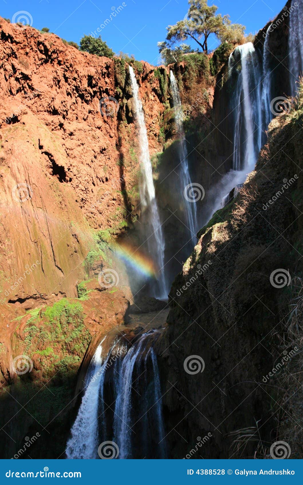 Waterfall in Morocco stock photo. Image of creek, morocco - 4388528