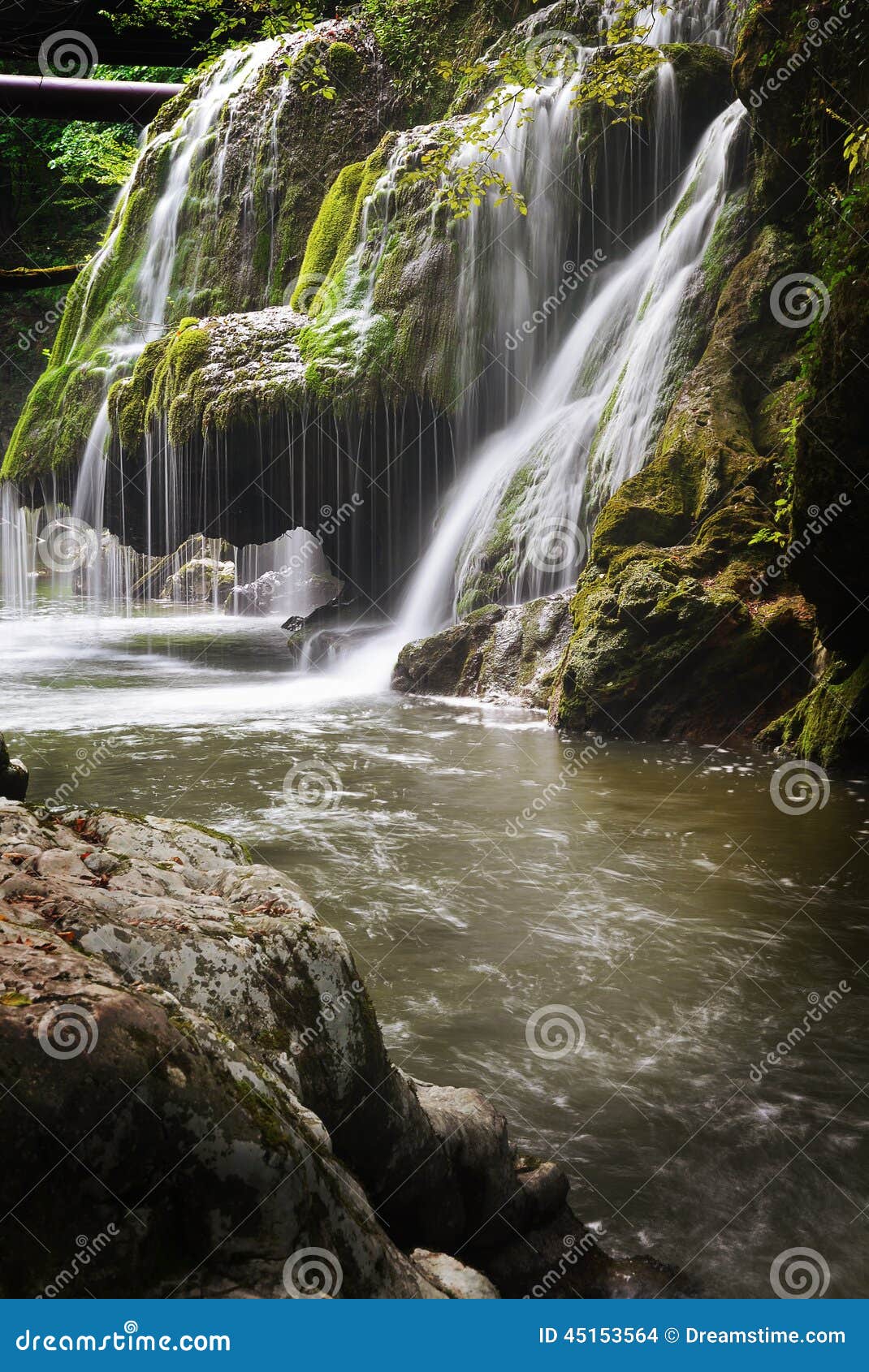 Waterfall stock photo. Image of idyllic, flora, spring - 45153564