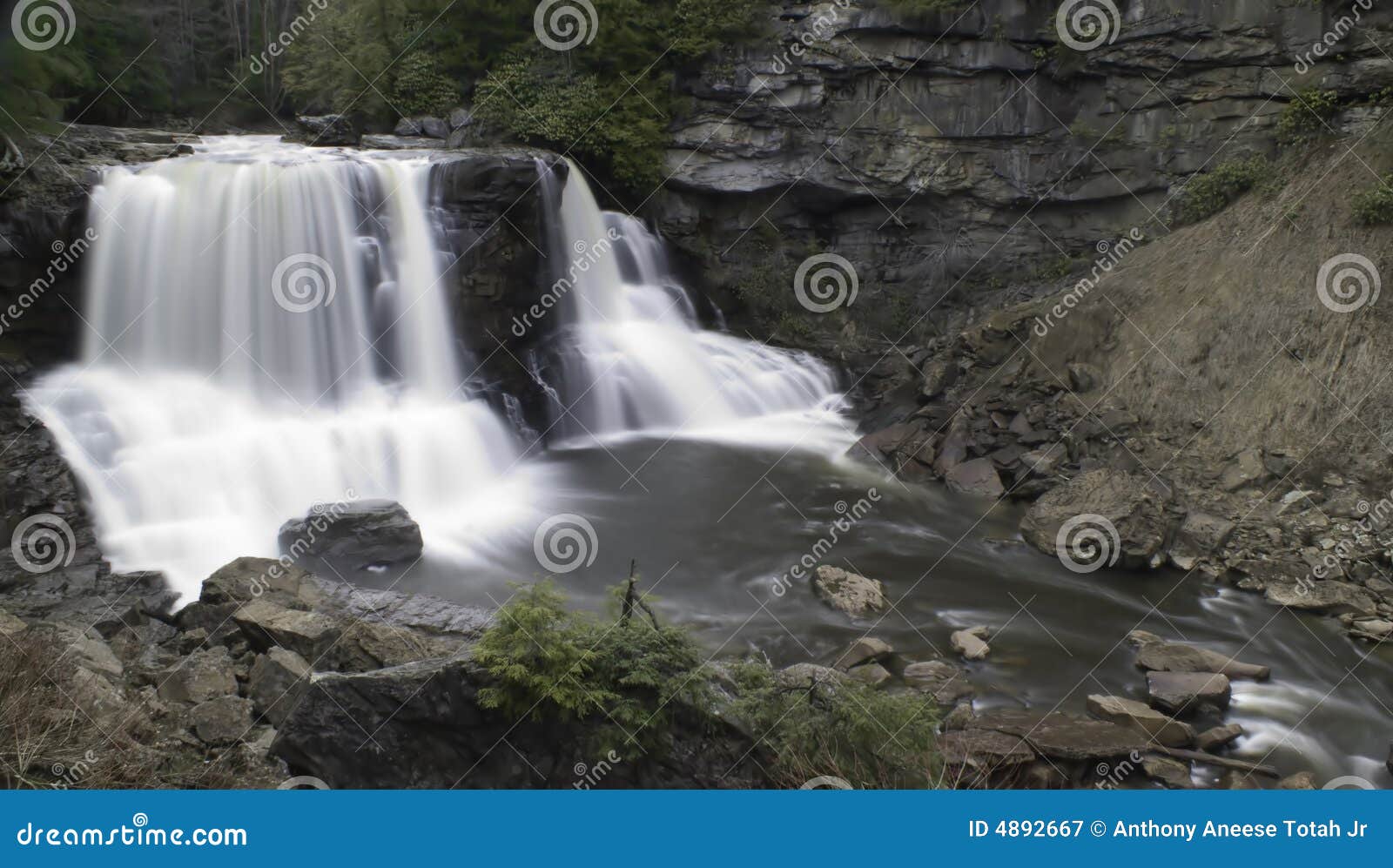 Waterfall in motion stock image. Image of blur, stream - 4892667