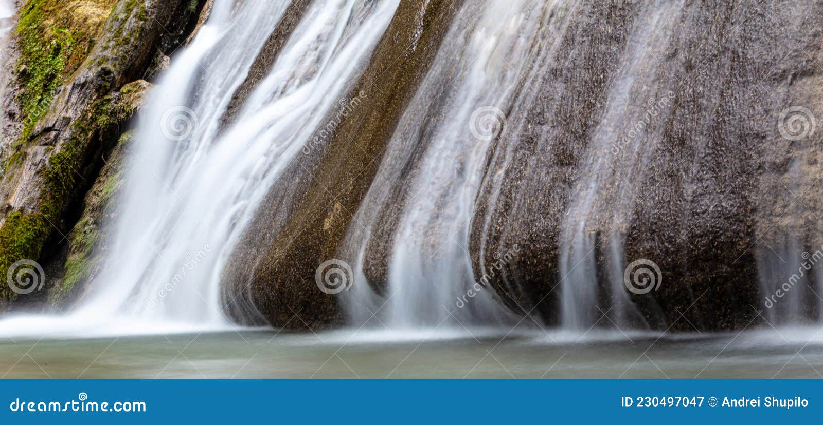 Waterfall on a Mountain River. Stock Image - Image of flowing, tourism ...
