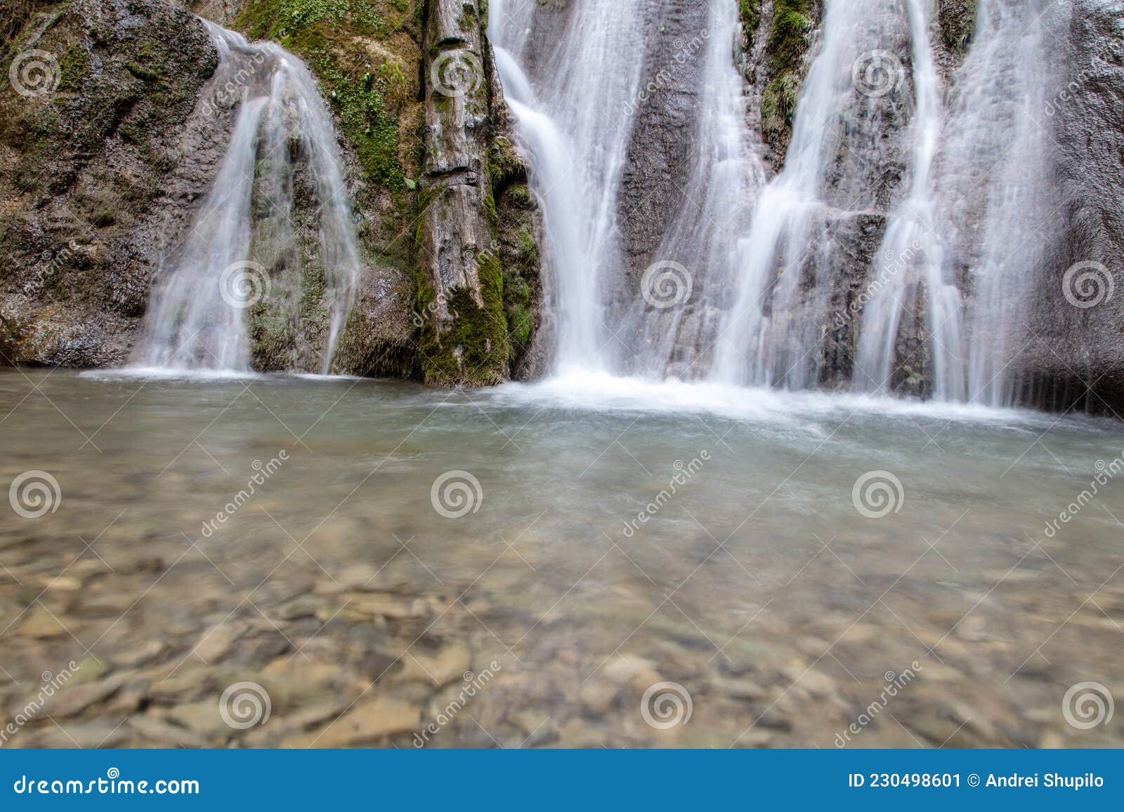 Waterfall on a Mountain River. Stock Image - Image of waterfall, travel ...