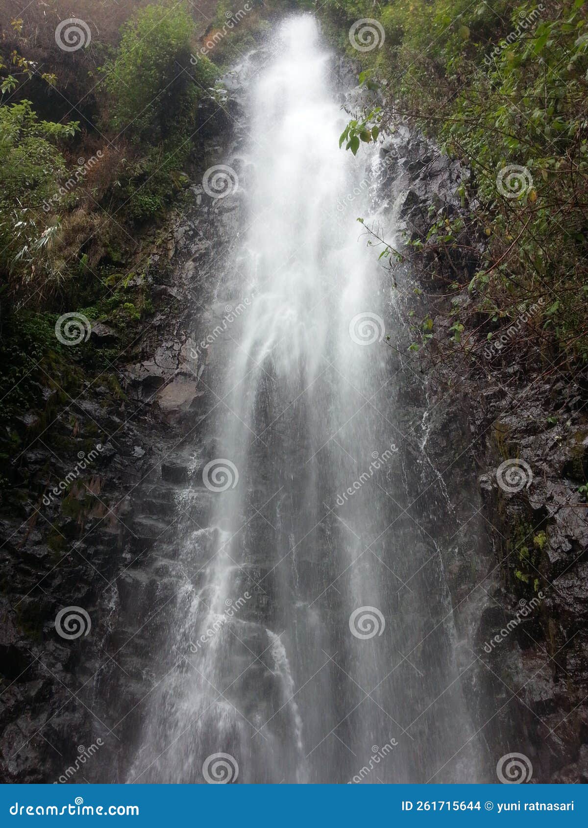 Waterfall Mountain Water Holiday Happy Stock Photo - Image of mist ...