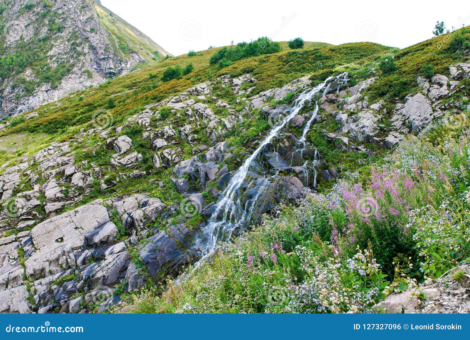 Waterfall among the Mountains in the Alps Stock Photo - Image of alagna ...