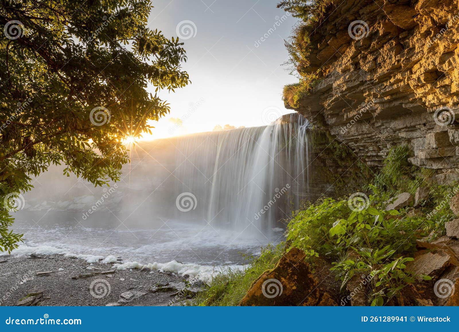Waterfall in the Mountains in Estonia Stock Image - Image of trees ...