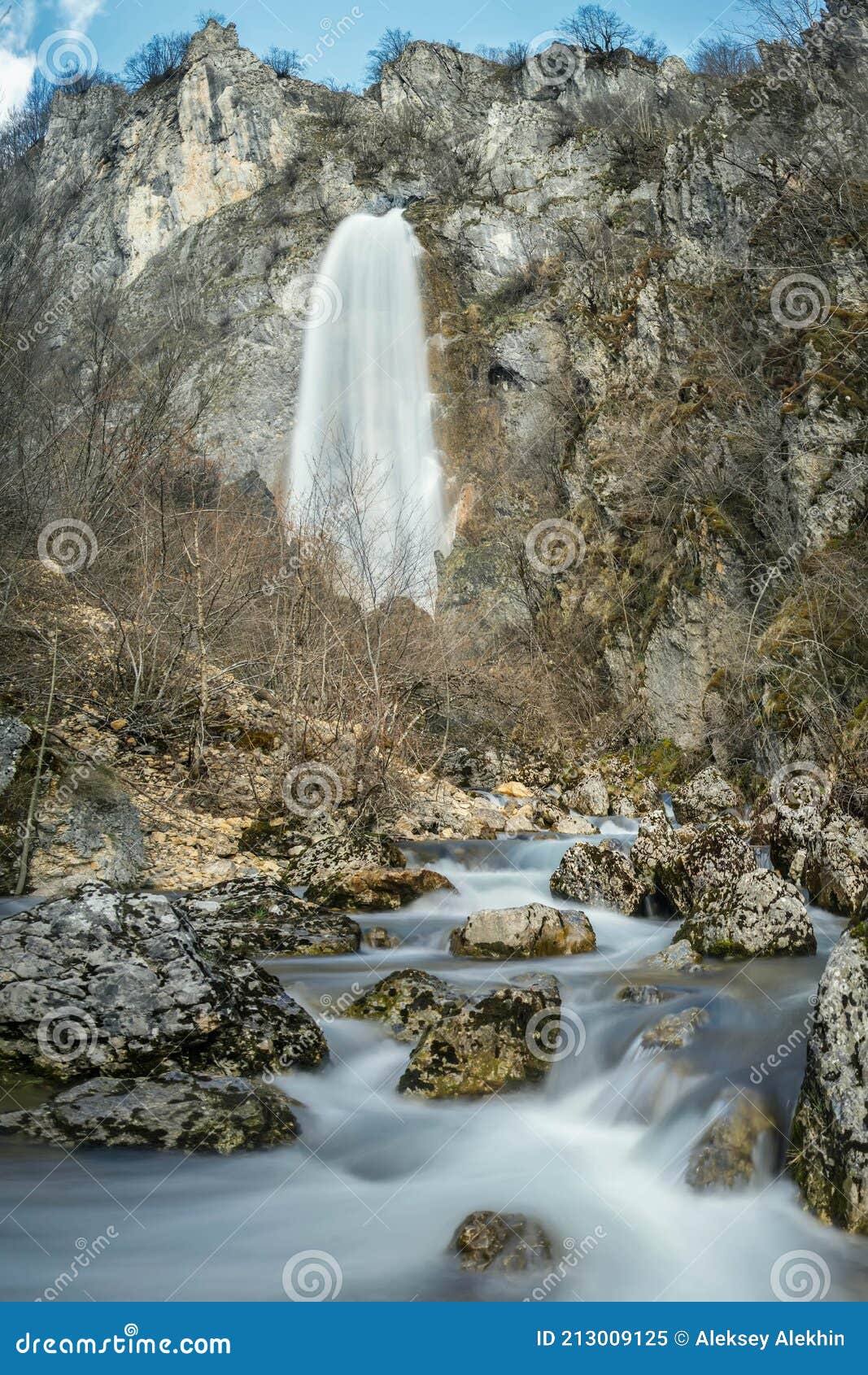 Waterfall in the Mountains of Montenegro Stock Image - Image of land ...