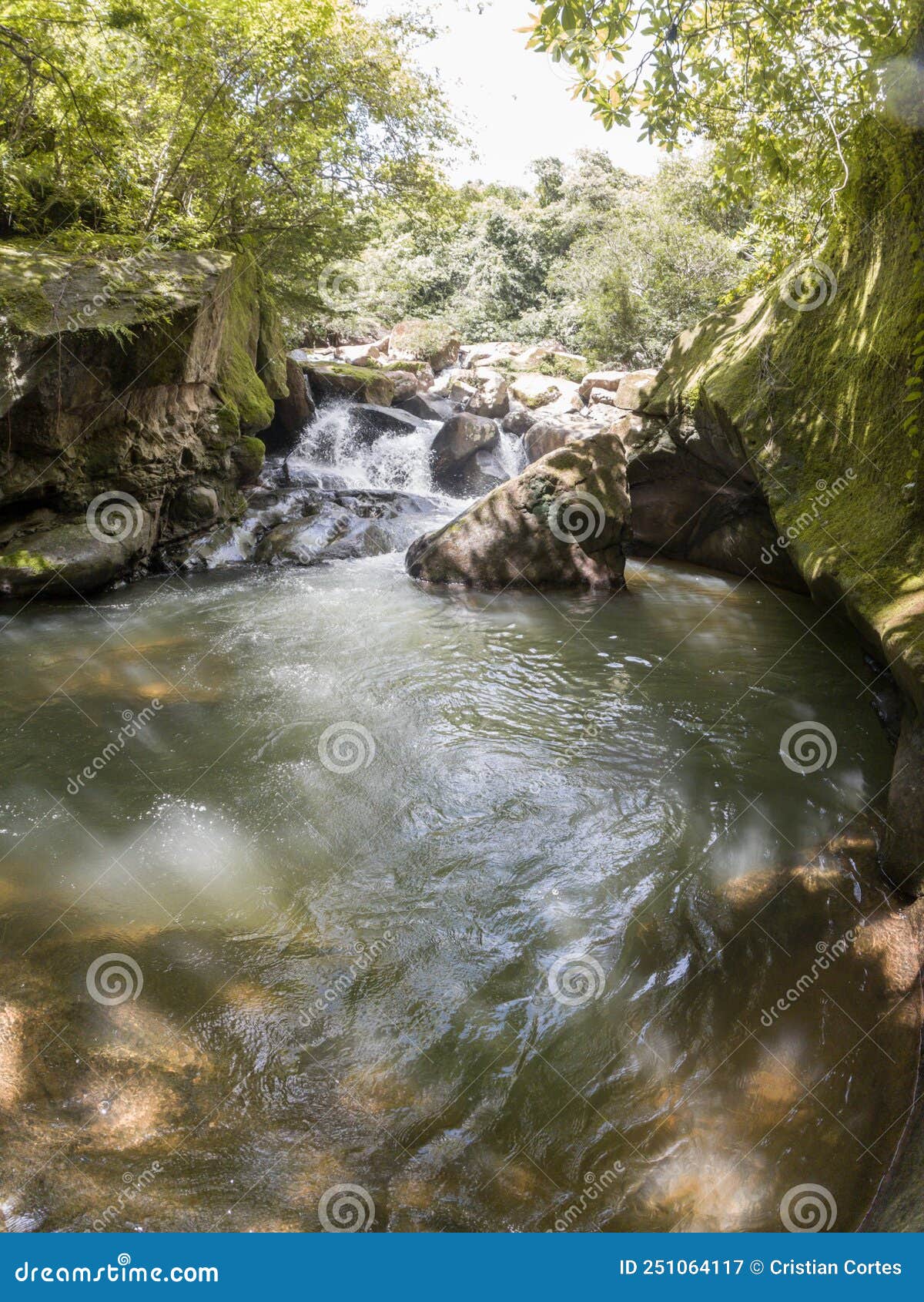 Waterfall in Mountains of Panama Stock Image - Image of mountains ...