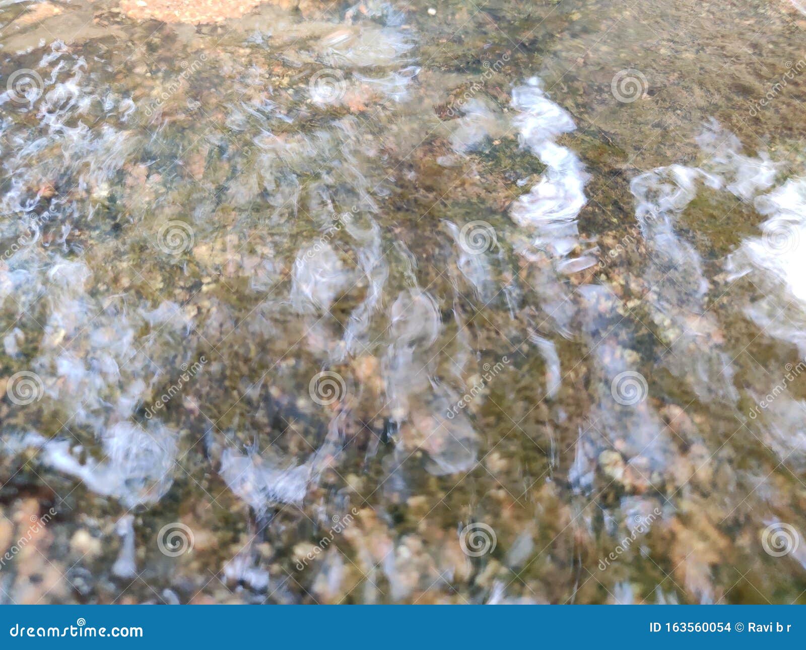 Waterfall Moving Forward on the Rock Stock Photo - Image of close ...