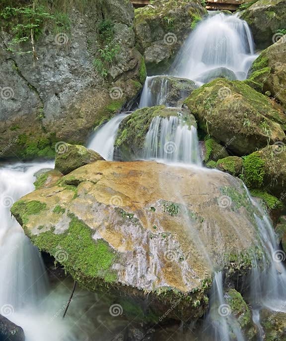 Waterfall stock image. Image of flowing, muggendorf, plant - 56154745