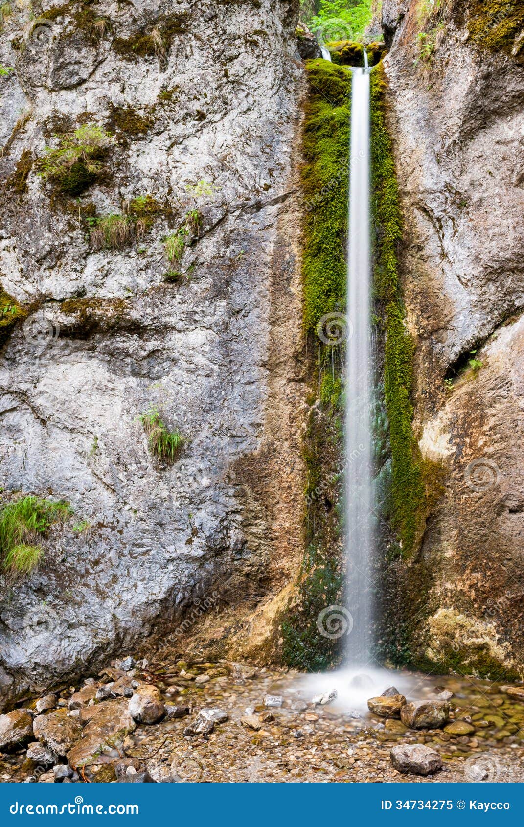 Waterfall stock image. Image of color, surface, foliage - 34734275