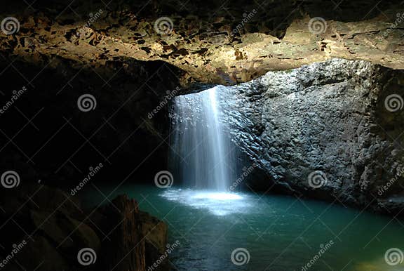 WaterFall - Natural Arch stock photo. Image of formation - 4437056