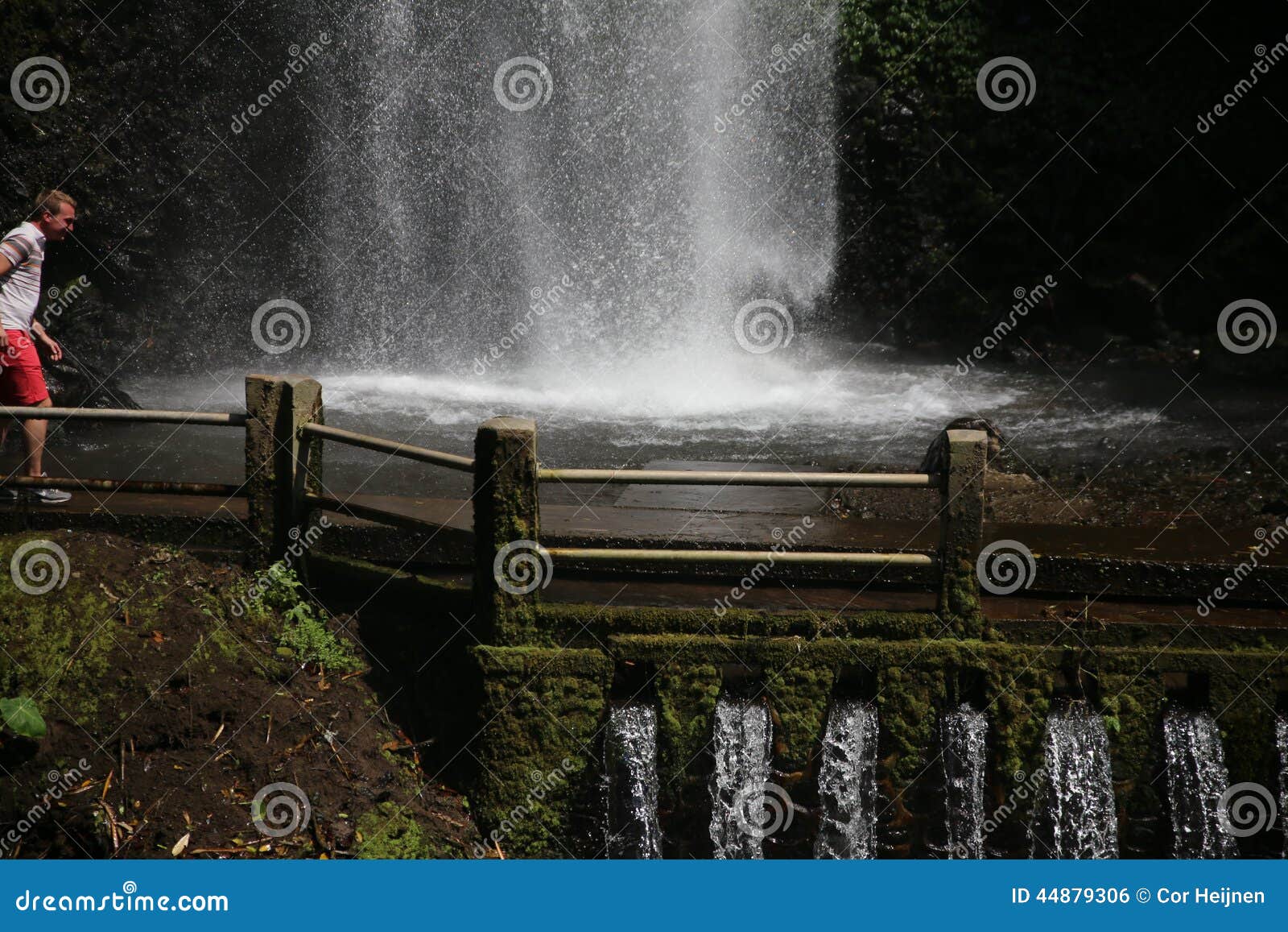 Big Waterfall And Railing At Amboli India Editorial Photo ...